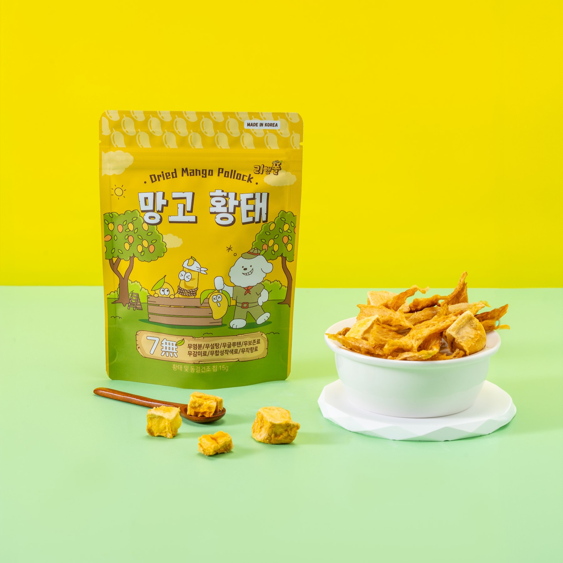 Dried Mango Pollock: Dried Pollock & Mango 15g | Lee&Pol