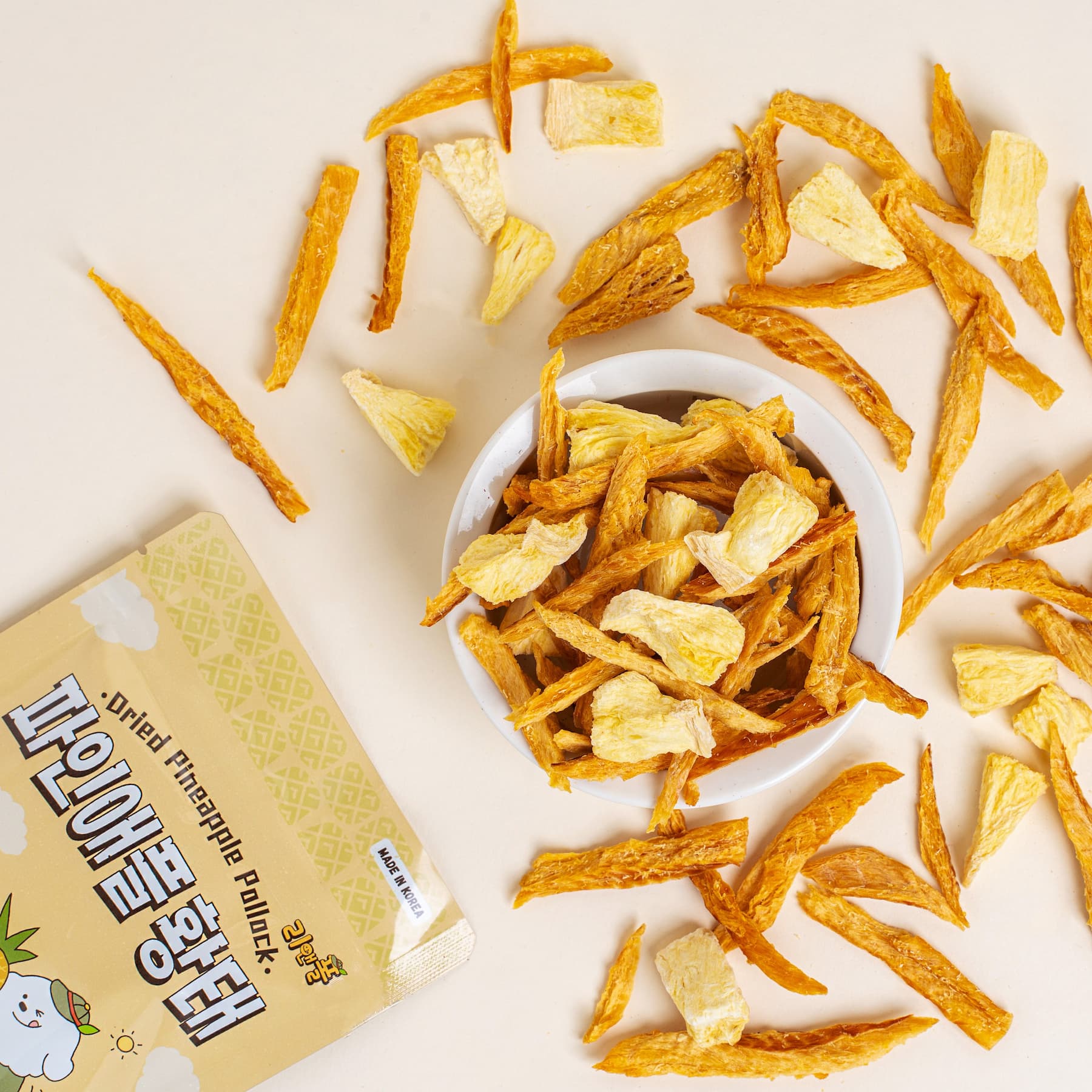 Dried Pineapple Pollock: Pollock & Pineapple 15g | LeeAndPol